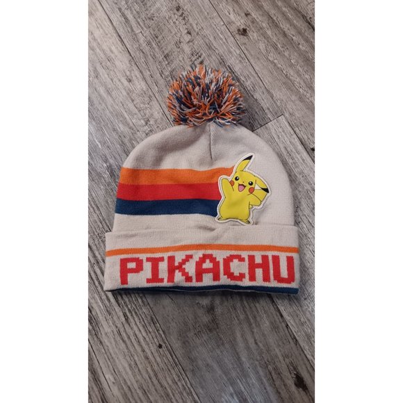 Pokemon | Accessories | Pokemon Game Freak Pikachu Osfm Tan Knit ...